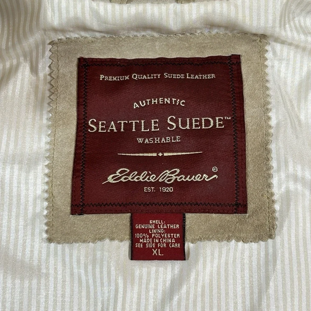 Eddie Bauer | Jackets & Coats | Vtg Eddie Bauer Xl Seattle Suede Tan ...